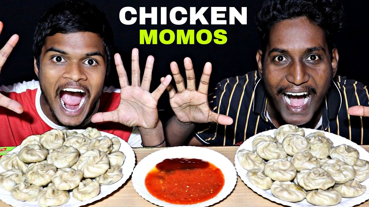 50 CHICKEN MOMOS EATING CHALLENGE || CHICKEN MOMOS AND CHUTNEY EATING ...
