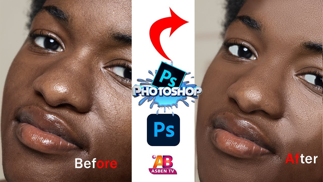 Adobe Photoshop New skin retouching skills techniques 5munites - YouTube