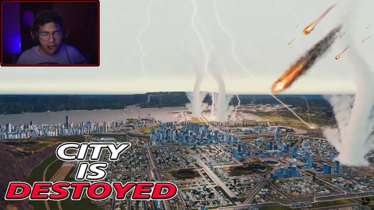 METEORITE TORNADO THUNDERSTORM DESTROYED MY CITY IN CITIES: SKYLINES ...