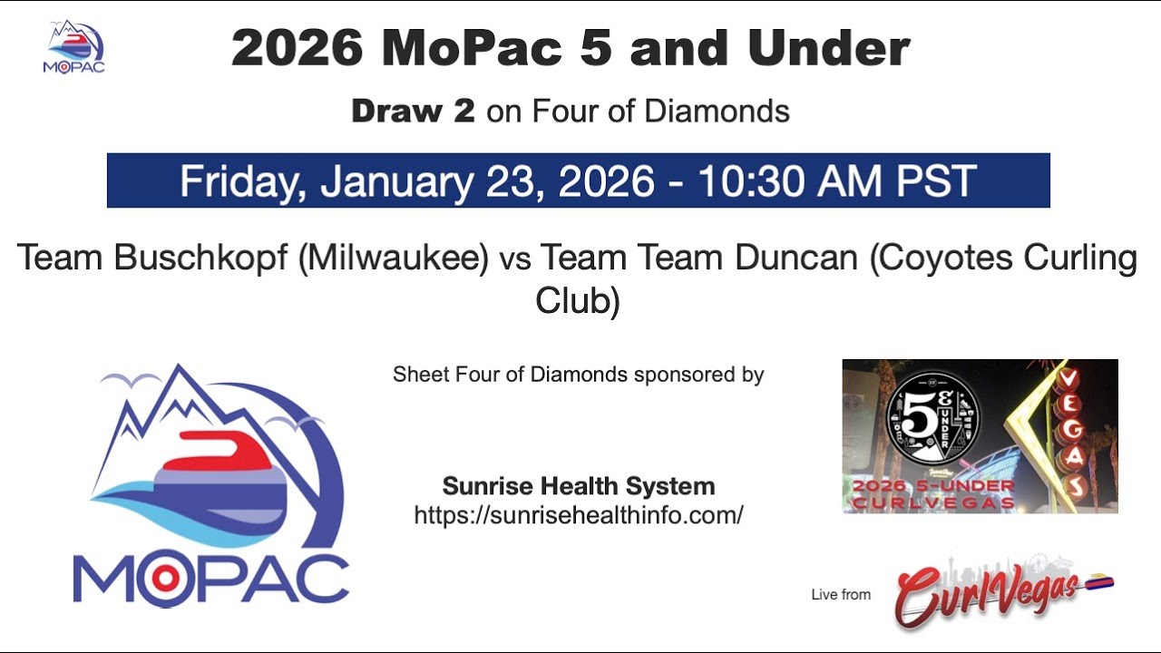 2026 MoPac 5 and Under: Draw 2 on Four of Diamonds - Buschkopf vs. Team ...