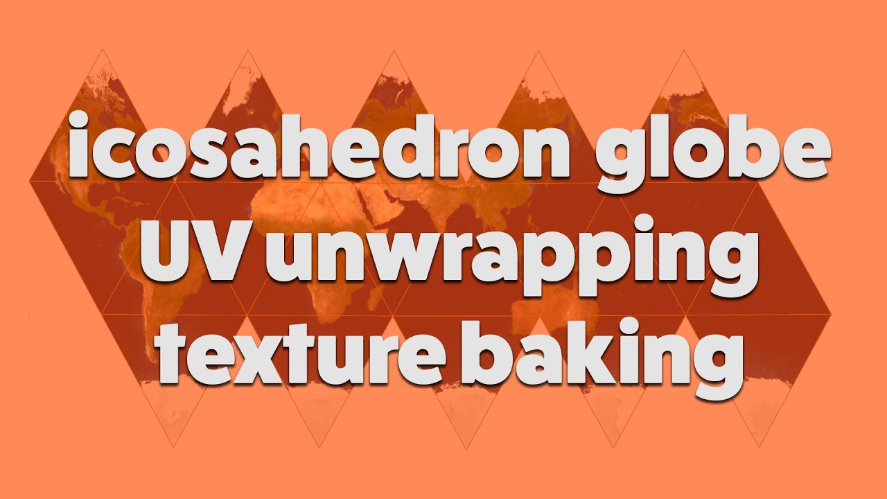 icosahedron globe UV unwrap - texture baking - YouTube