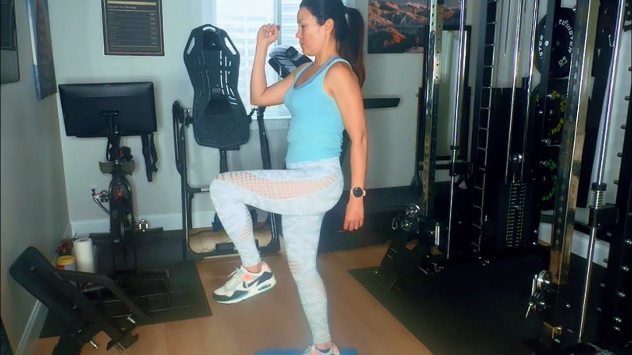 Single-Leg Running Man - Airex Pad - YouTube