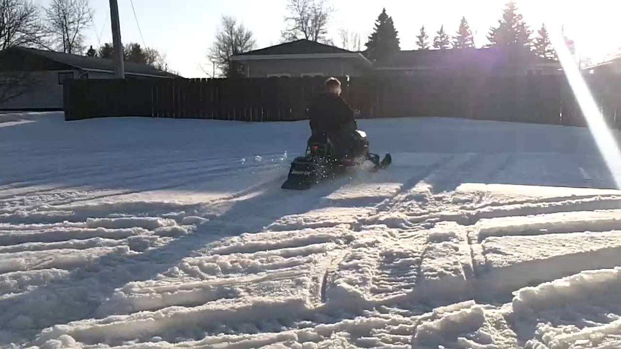 First ride on my new sno pro 440 - YouTube