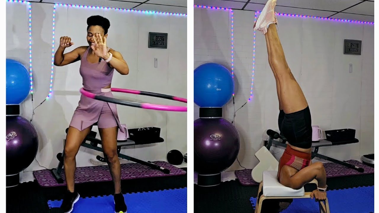 Stretching After Stepping | Hula Hoop | Mini Stepper Workout - YouTube