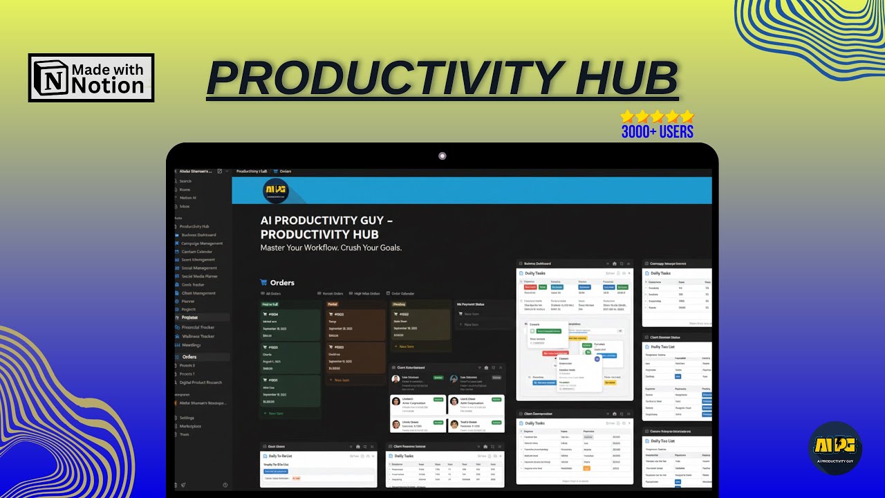 Productivity Hub | The Ultimate All-in-One Notion Template - YouTube