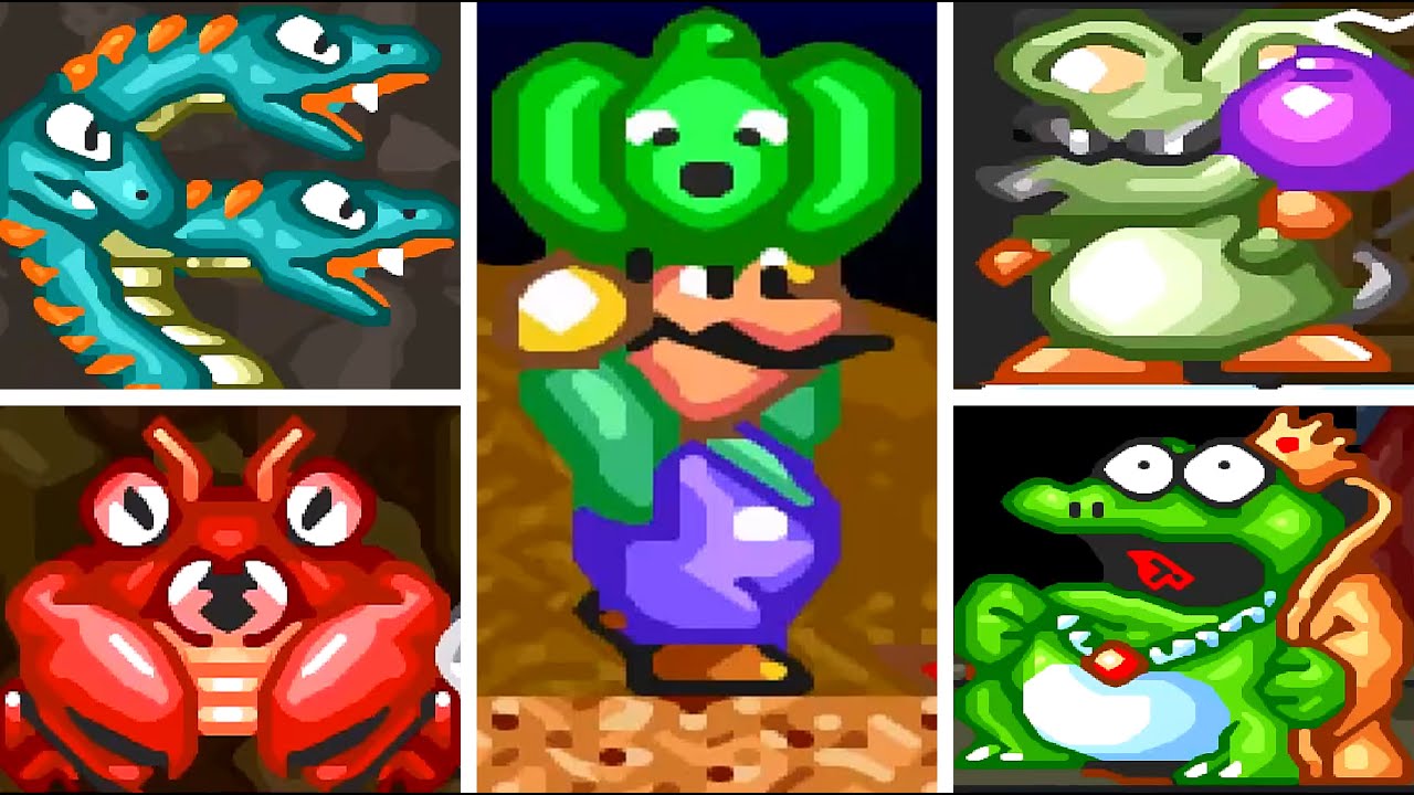 Super Mario Bros 2 All Bosses With Luigi (No Damage) - YouTube