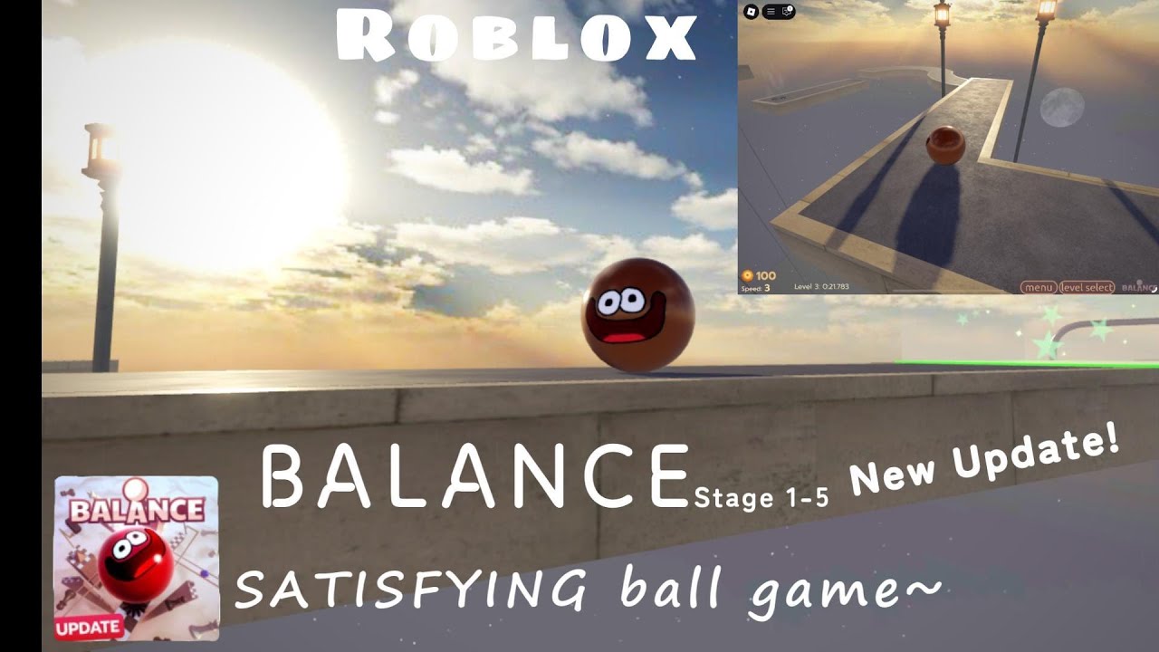 Roblox Balance New Update! Stage 1-5 Satisfying ball game! #balance # ...