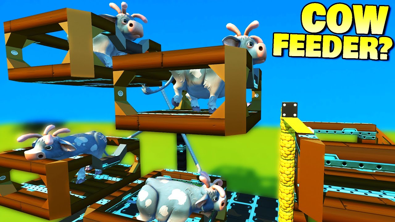 I Invented the Dumbest Cow Feeding Method - Scrap Mechanic Gameplay ...