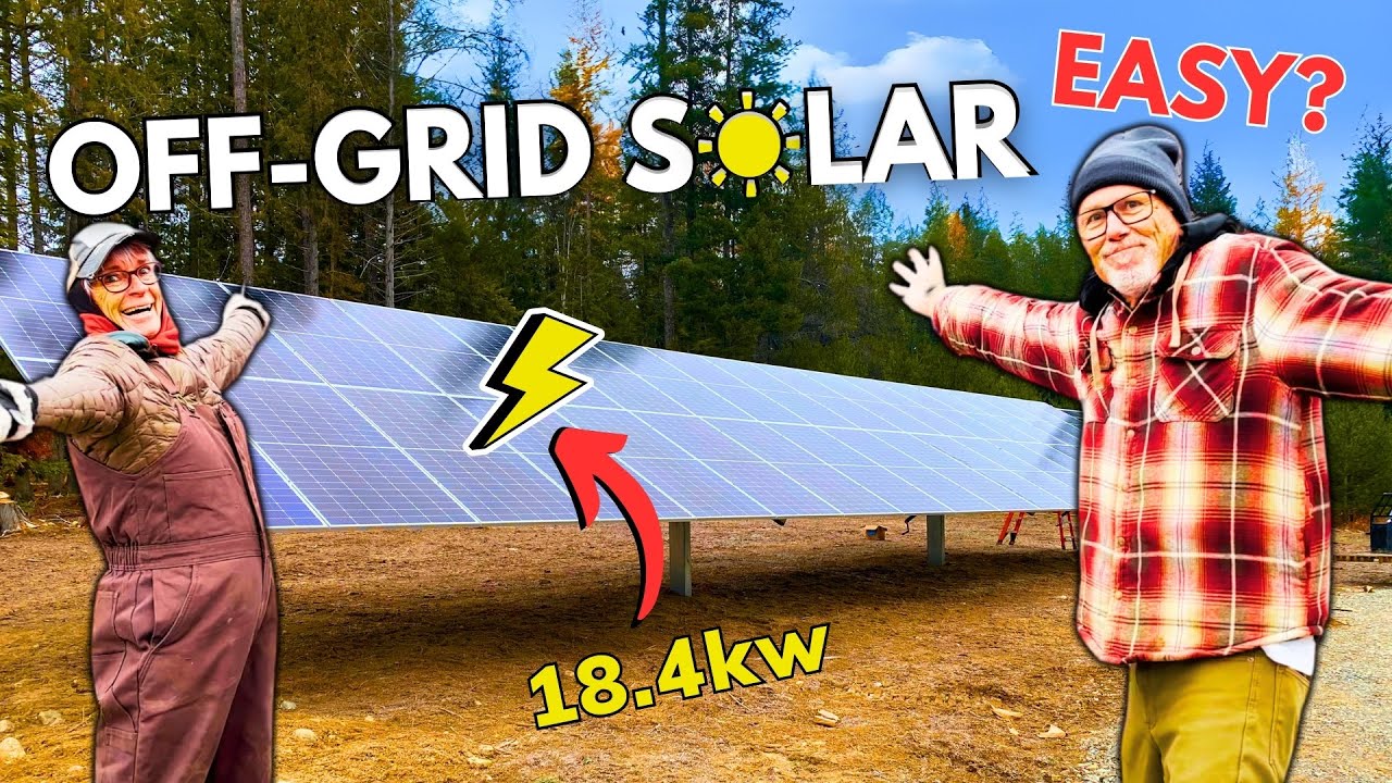 DIY Off-Grid Solar Install Powering our Homestead in the Woods - YouTube