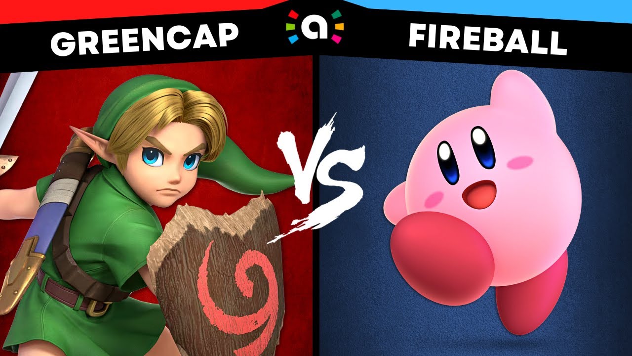 Greencap (Young Link) vs Fireball (Kirby) | Super Smash Bros Ultimate ...