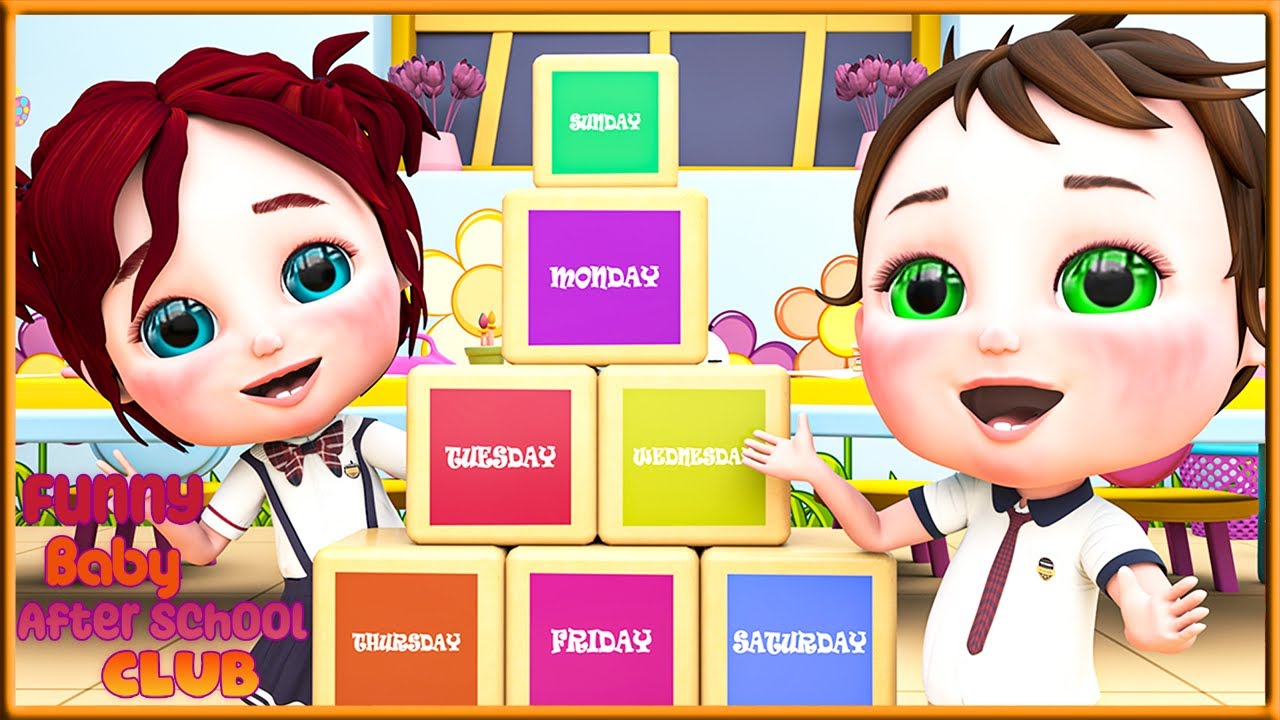 Weekday Whimsy Fun and Learning with 7 Days of the Week 🤓📅Funny Baby - After School Club - YouTube