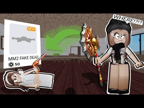 Trolling with FAKE DEAD EMOTE IN MM2... - YouTube