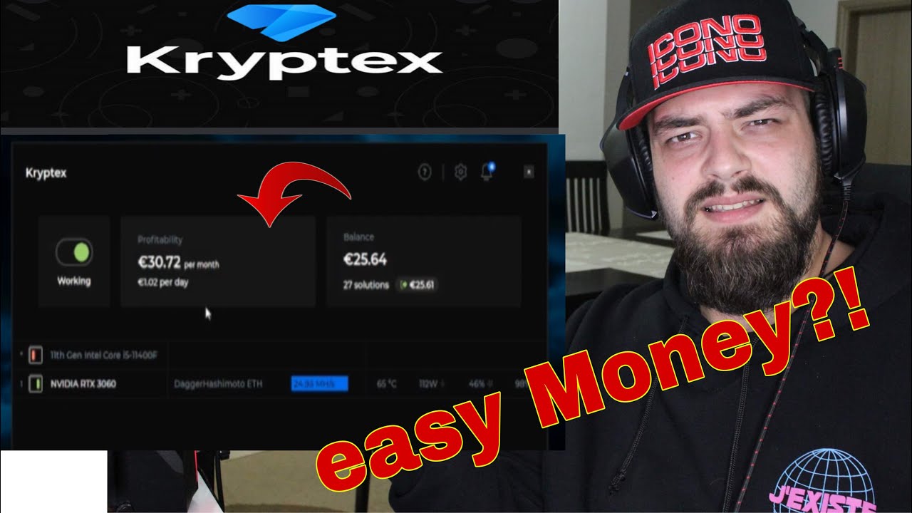 How I Earn 25 euro In crypto (kryptex) mining in Pc -TUTORIAL - YouTube