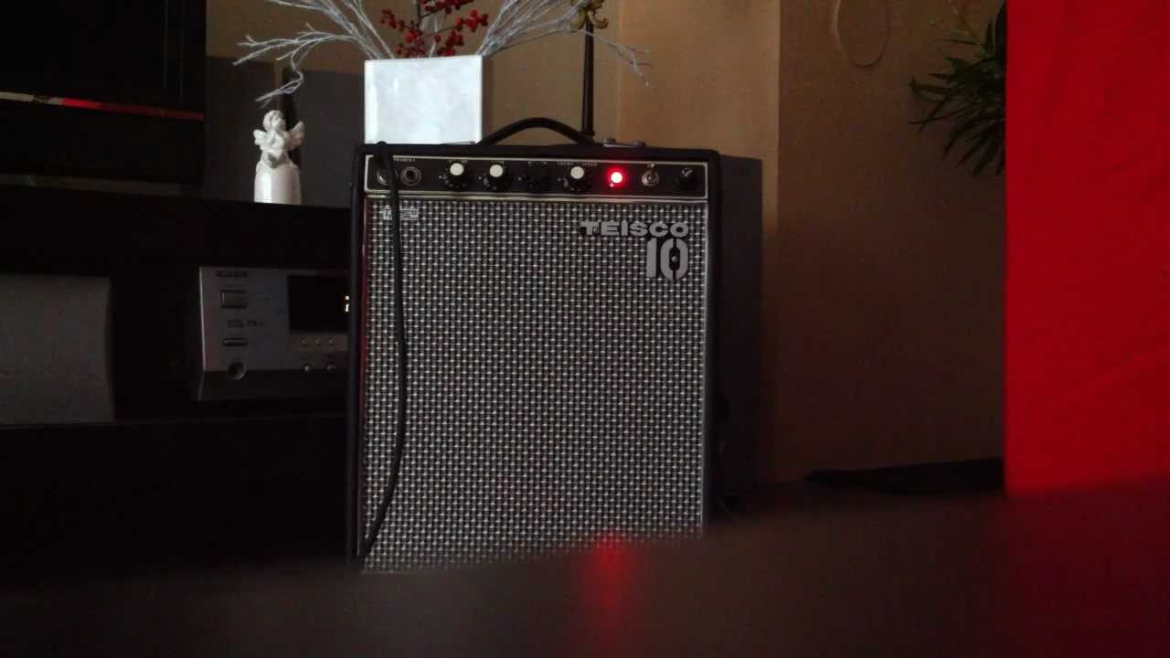 TEISCO 10 Vintage Tube Amp 1with Fender Stratocaster Eric Clapton Model ...