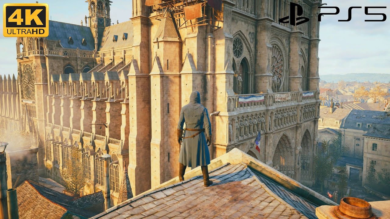 Assassin's Creed Unity - PS5™4K UHD Gameplay | Notre-Dame Cathedral ...