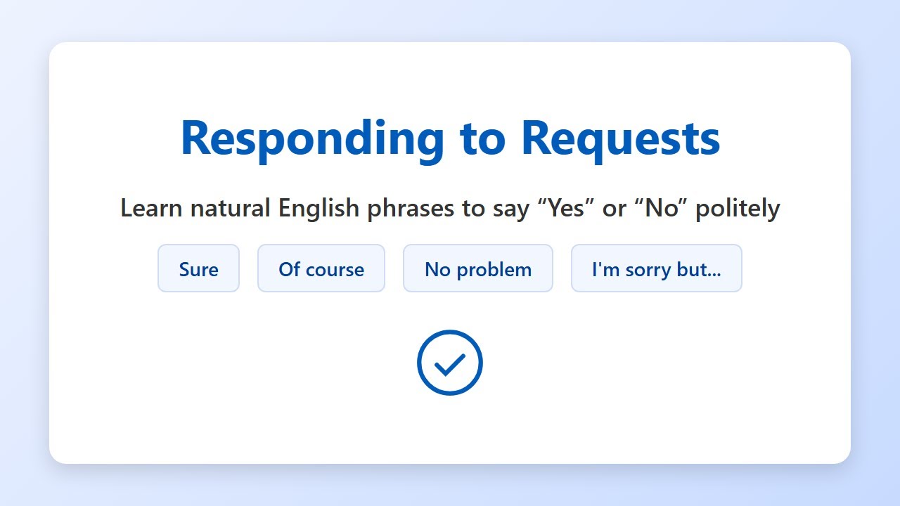 How to Respond to Requests in English – Polite Ways to Say Yes and No ...