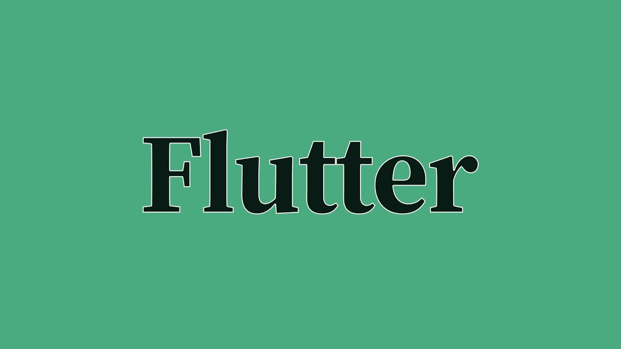 Flutter Pronunciation and Meaning - YouTube
