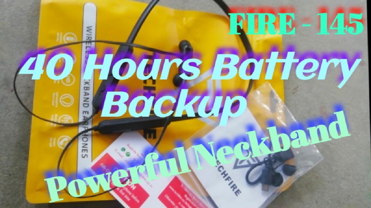 Techfire FIRE-145 - 40 Hours Battery Backup Neckband 2022| Hi-base ...