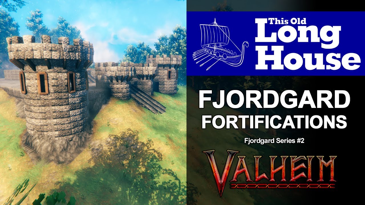 Valheim time lapse build of stone gatehouse and guard towers. - YouTube