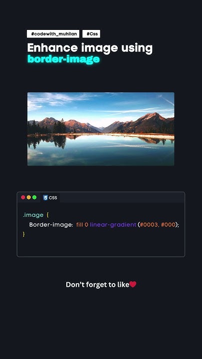 Enhance Image Using Border Image 📚 Codewith Muhilan Coding Css Youtube