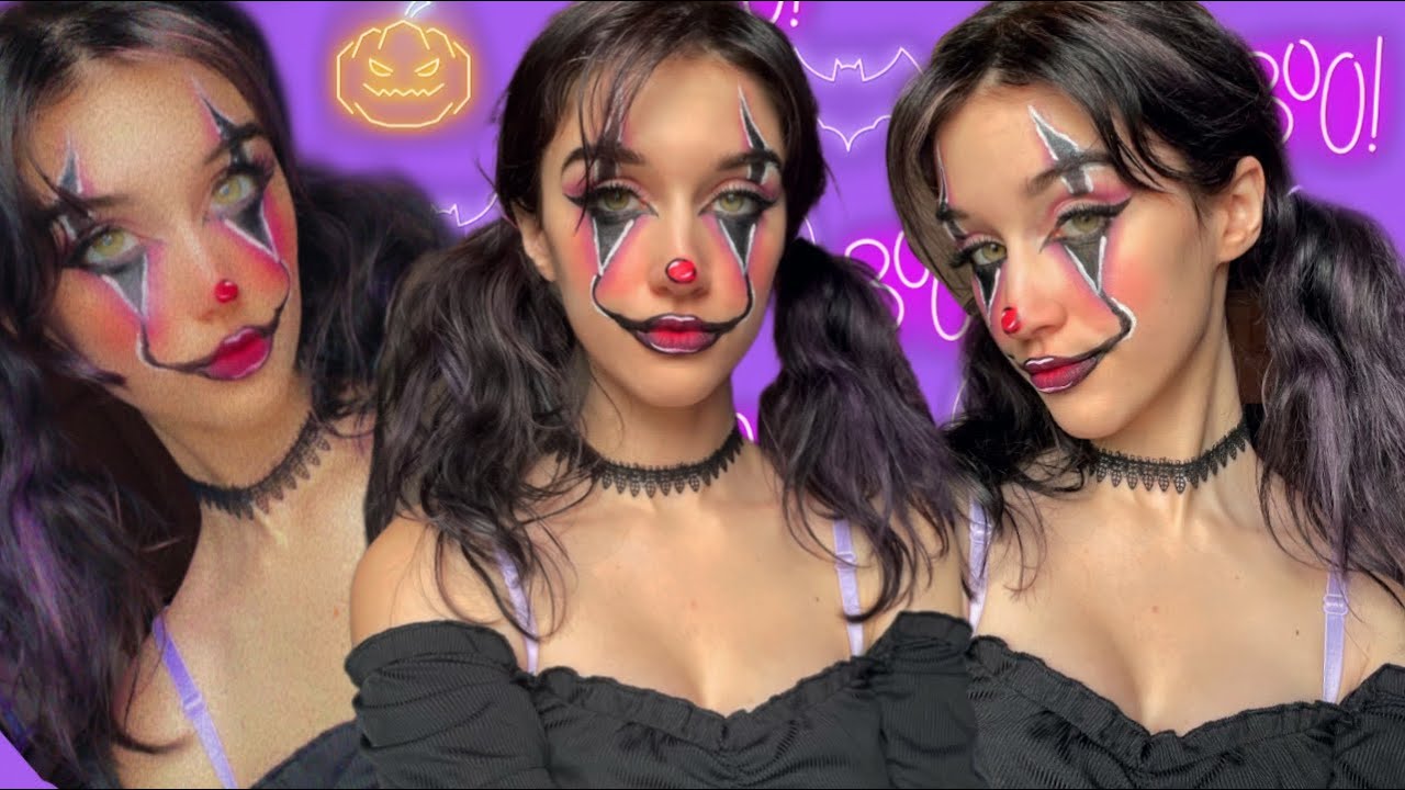 Easy Clown Girl Makeup Tutorial! - YouTube