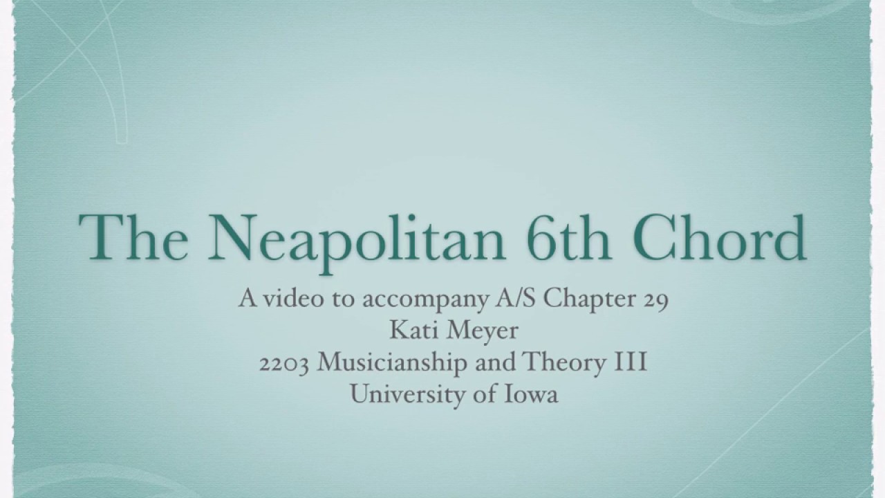 Neapolitan 6th chord - YouTube