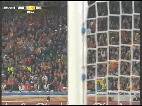 Giovanni van Bronckhorst goal (Netherlands vs Uruguay) Fifa world cup 2010