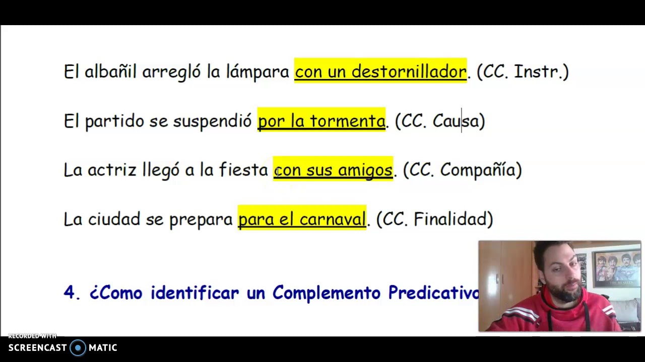 ESPA II - Repaso de Sintaxis - Complementos Verbales - YouTube