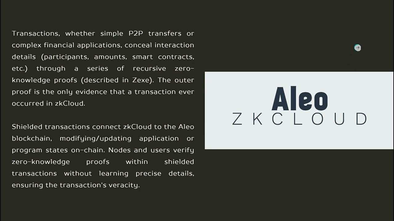 All about zkCloud by Aleo Apprentice - H1ghrisk - YouTube