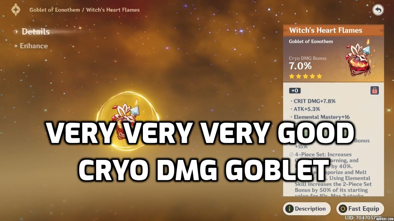 Very very very good Cryo DMG Goblet | Genshin Impact - YouTube