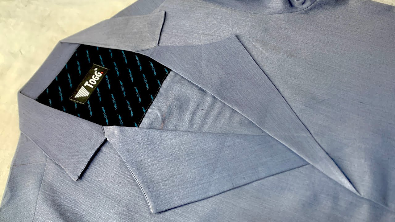 Double breasted shirt full cutting and sewing A-Z - YouTube