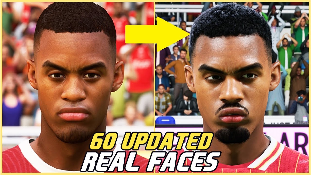 EA FC 25 - 60 REAL FACES VS UPDATED FACES COMPARISON! - YouTube