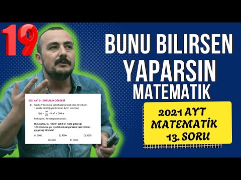 Yapılma oranı düşük Maksimum minimum prob. | 2021 AYT 21. Soru gölgesi - Bunu bilirsen yaparsın 19