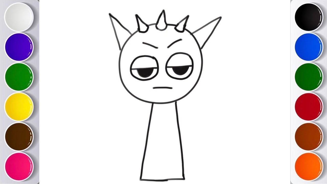 Drawing SPRUNKI easy step by step - YouTube