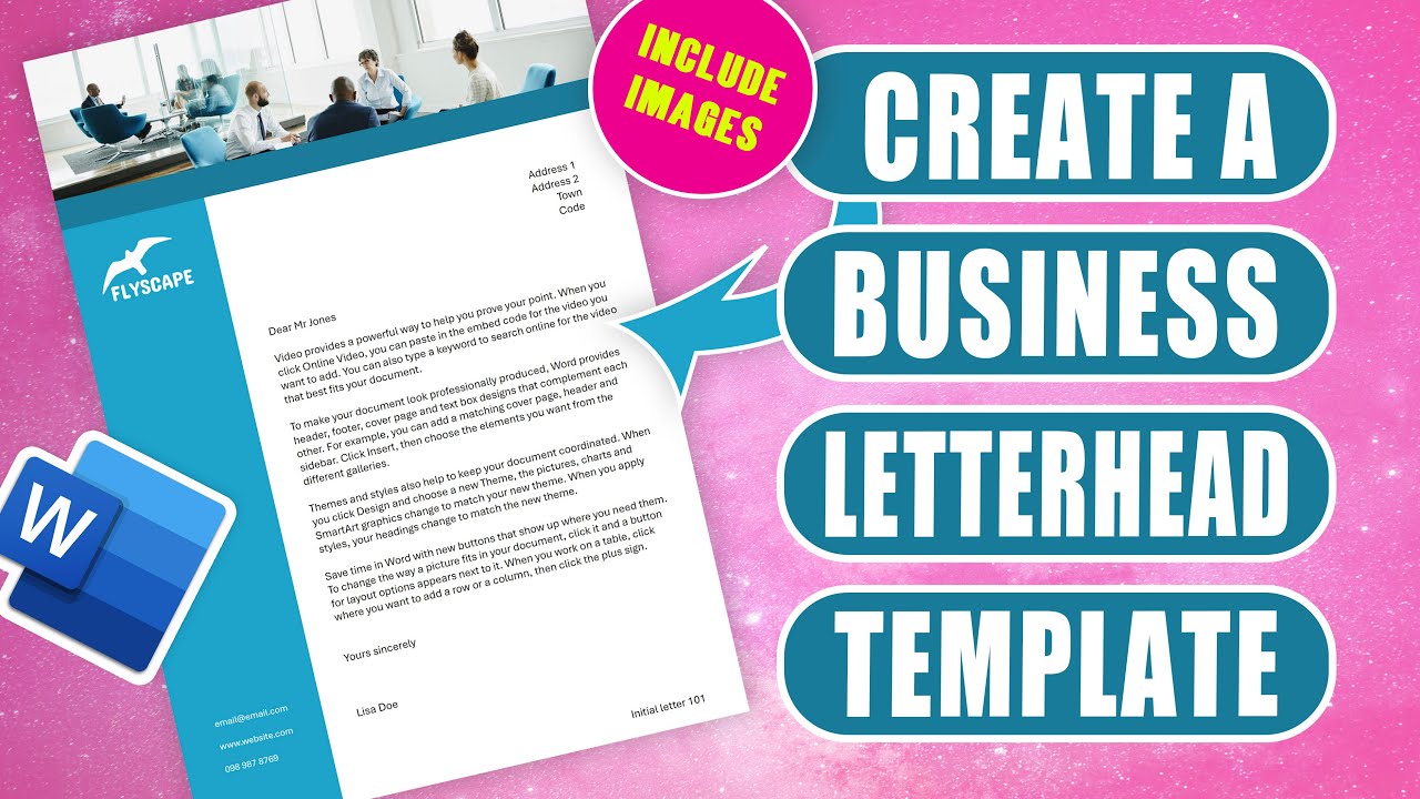 How to make a Business Letterhead Template Using Images | Microsoft ...