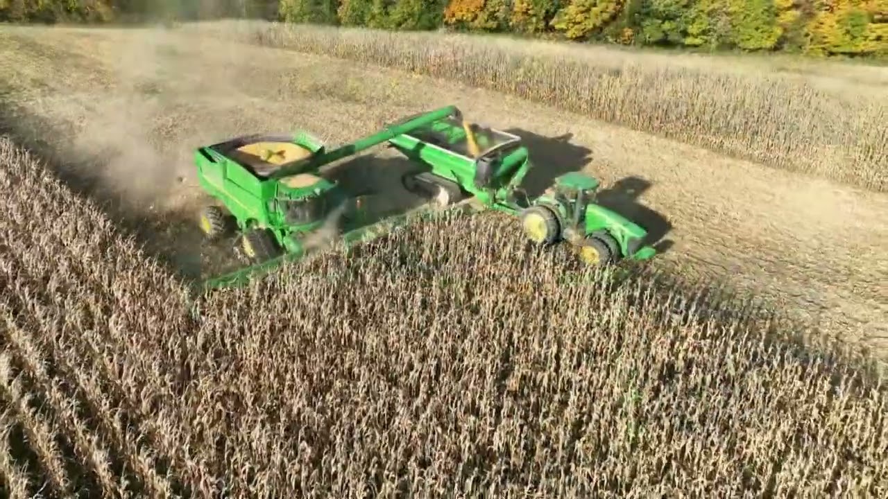 Fall Corn Harvest (part 2) - Mavic 3 - YouTube