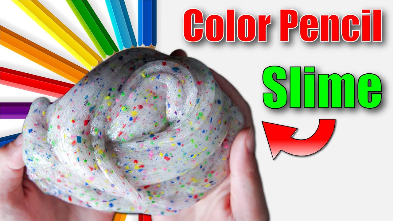 CRUNCHY SLIME [ASMR] How to Make Colored Pencils Slime / Slime Making ...