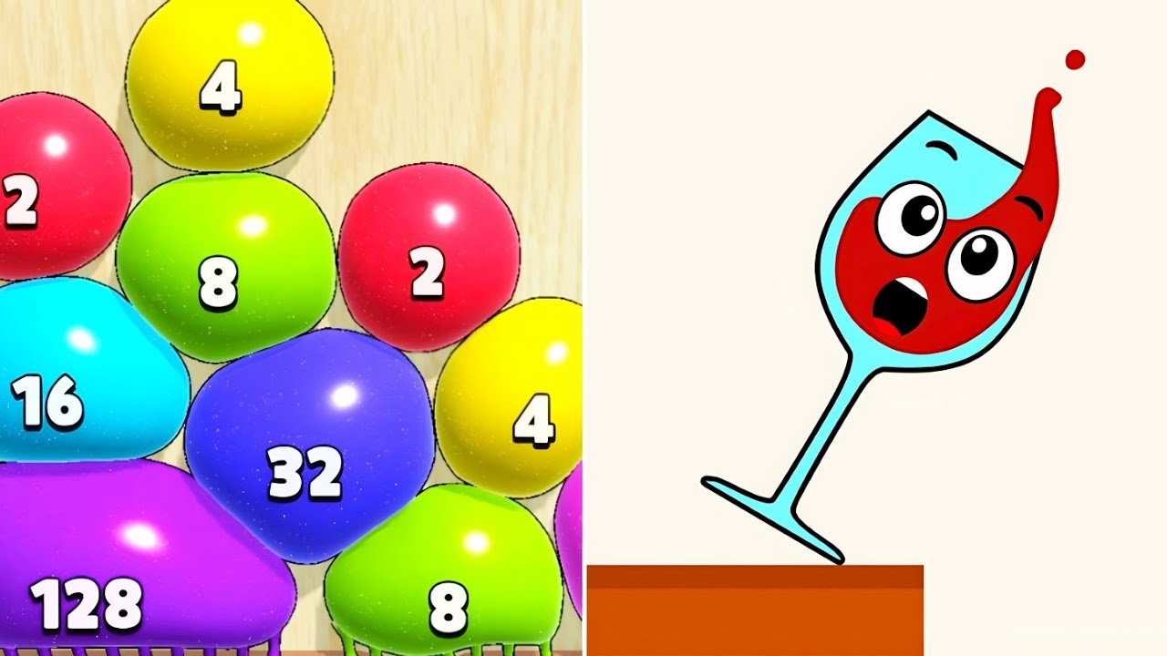 Satisfying ASMR Gameplay All Levels - Blob Merge vs Spill it... - YouTube