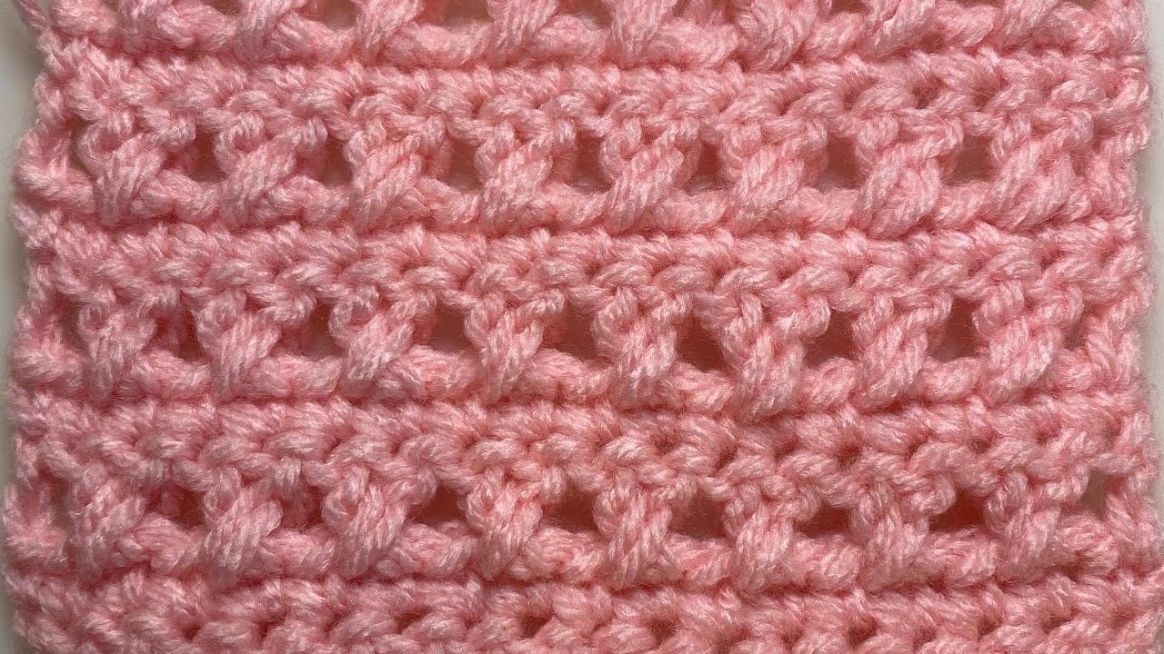 Point crochet: brides croisées - YouTube