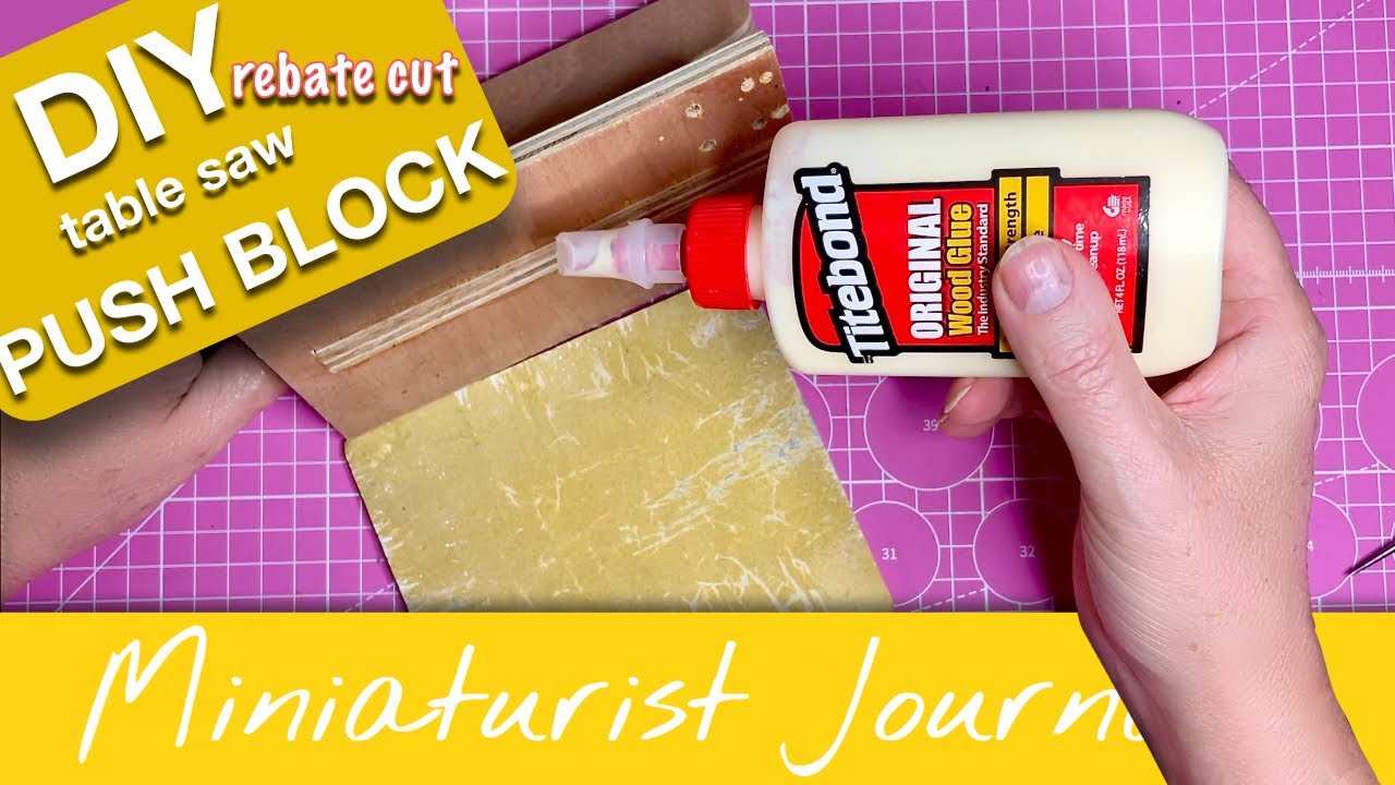 Cutting a rebate on the table saw. Making a gripper push block. - YouTube