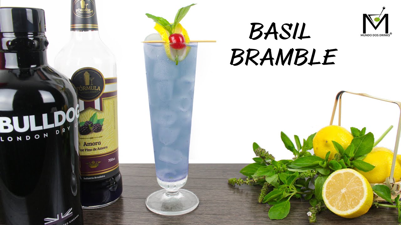 COMO FAZER O BASIL BRAMBLE - DRINK COM GIN E MANJERICÃO - YouTube