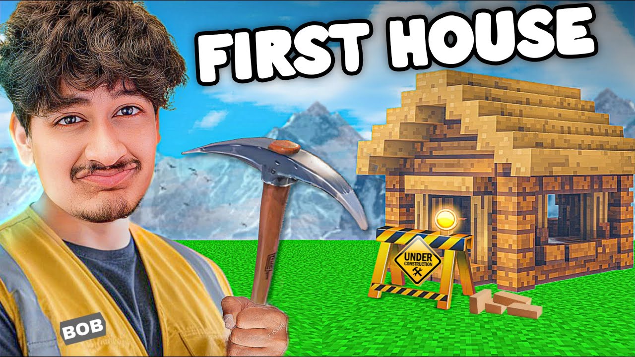 BUILDING MY FIRST HOUSE 😎🏡 [Minecraft #4] - YouTube