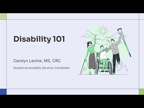 Disability 101 with Carolyn Levine - YouTube