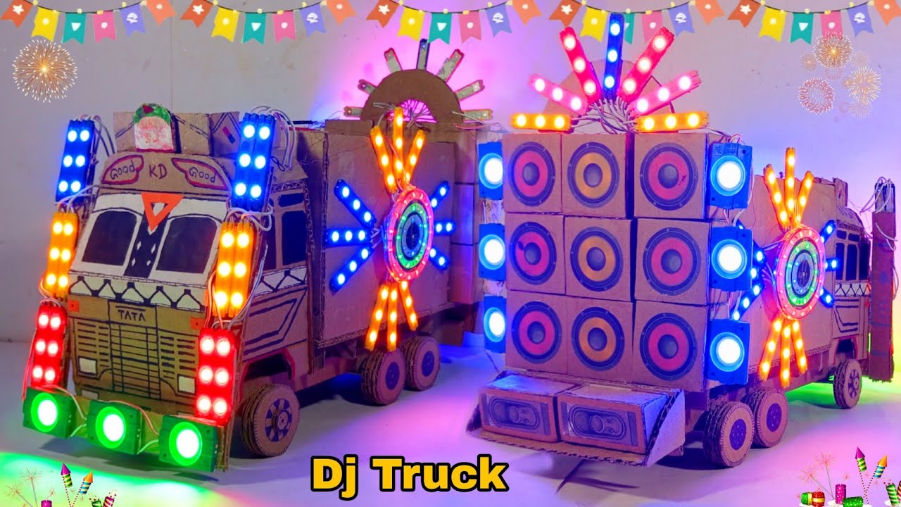 How to make mini truck at home | dj system setup | small dj system at ...