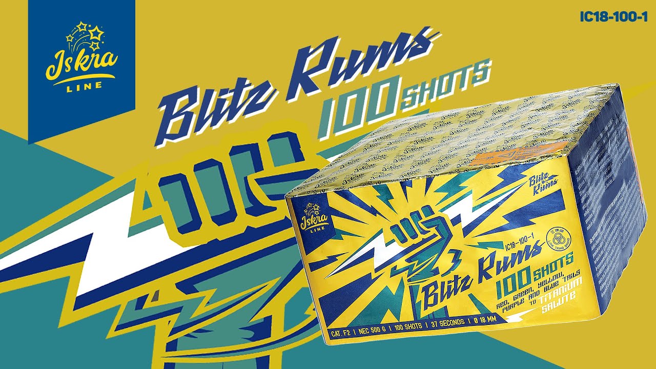 Blitz Rums 100 Shots - IC18-100-1 - Battery of Shot Tube CAT. F2 - YouTube