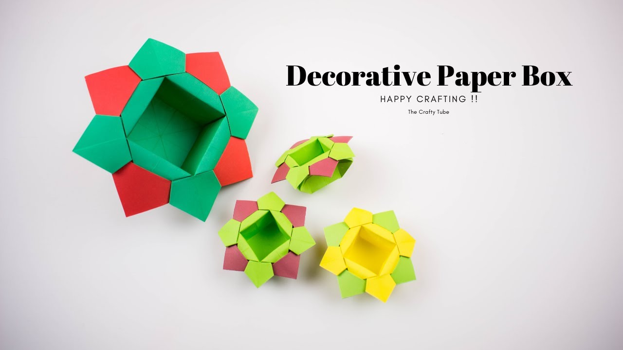 Decorative Paper Box - Paper Box - How To Make Paper Box - DIY Project ...