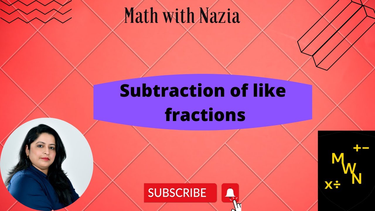Subtraction of like fraction| subtraction of fractions| how to subtract ...