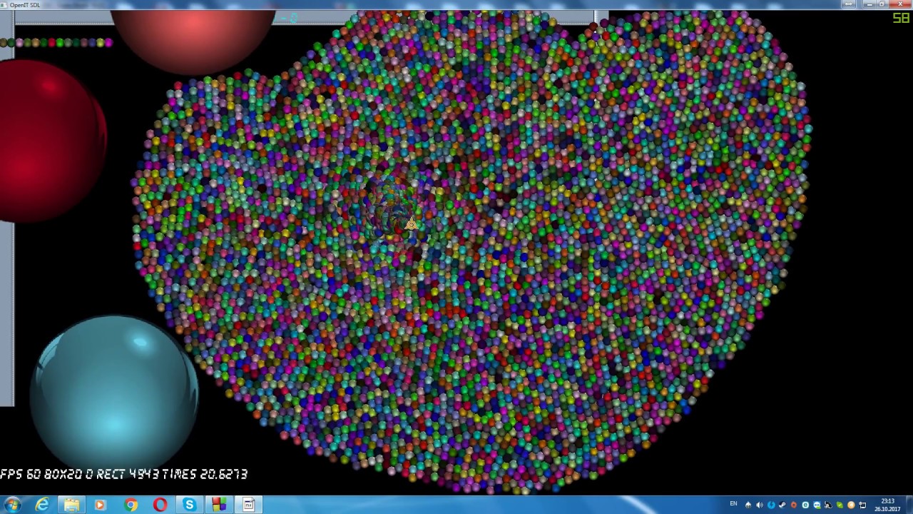 Chipmunk2D Physics (5000 ball) C++ - YouTube
