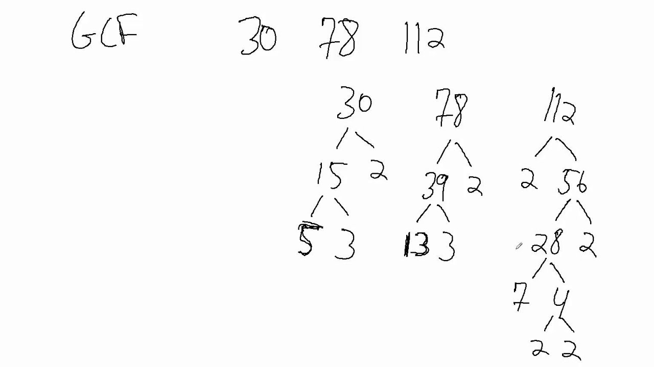 Greatest Common Factor Example 3 Three Numbers YouTube Greatest Common Factor Example 3 Three Numbers YouTube