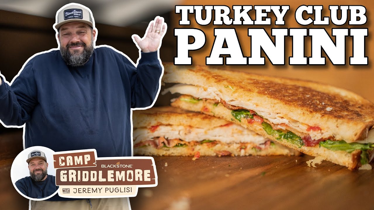 Jeremy's Turkey Club Panini on the Blackstone Griddle - YouTube